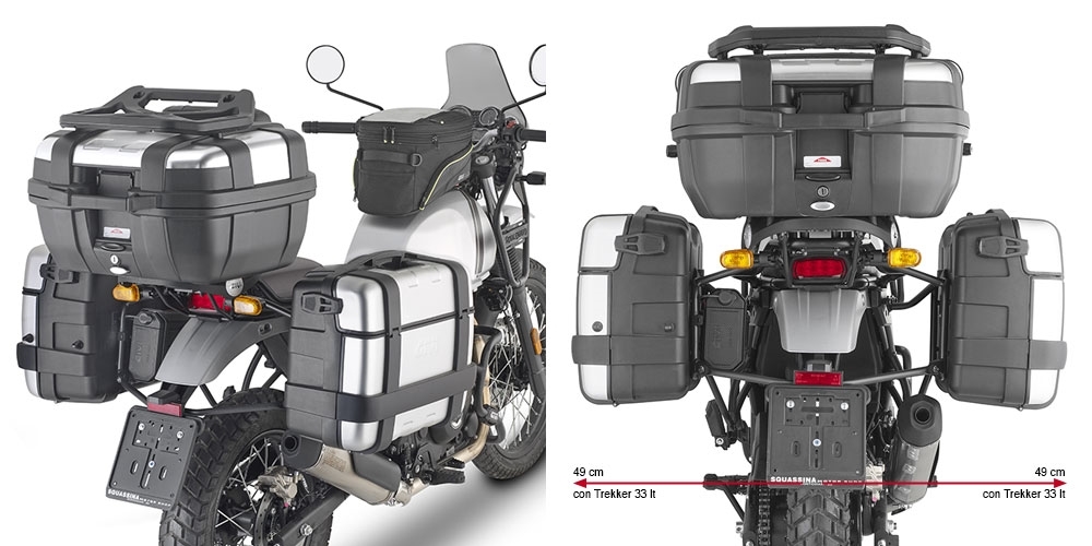 PANNIER RAILS FOR A ROYAL ENFIELD HIMALAYAN EURO 5 - CooperB Motorcycles