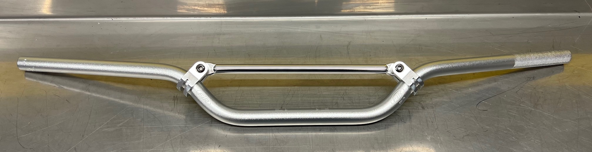 BRACED ALLOY HANDLEBARS IN SILVER FOR A ROYAL ENFIELD HIMALAYAN ...