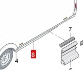 Lower Trim Side Rear (Front on Offside) | Cara Motorhomes